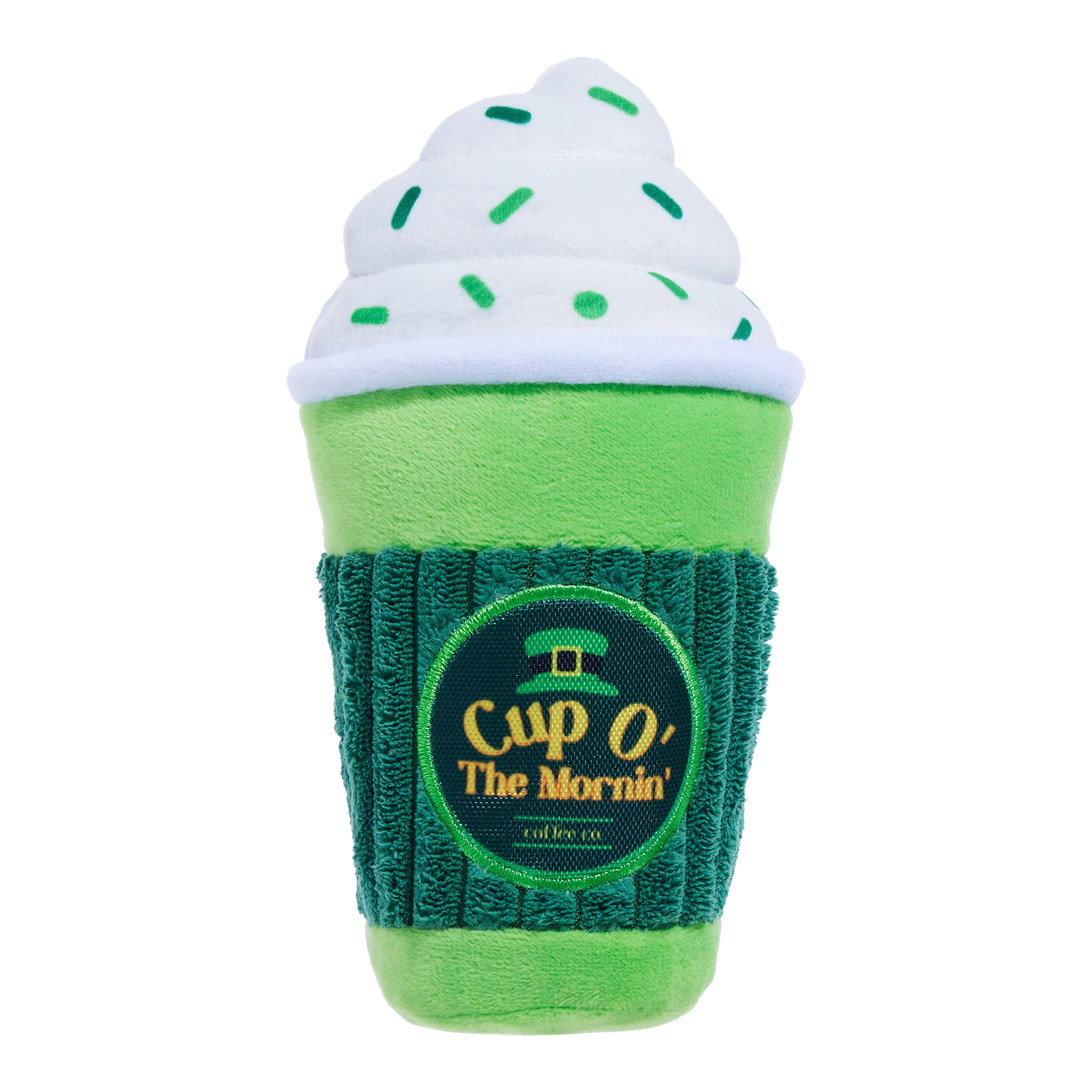 BARK Cup O' The Mornin' Coffee St. Patrick's Day Dog Toy ALL